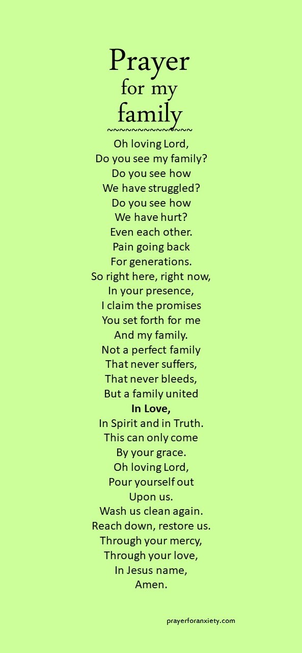 Prayers For My Family Quotes 5 Prayers For My Family Wondafox