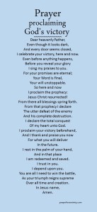 Prayer proclaiming God’s victory | Prayer For Anxiety
