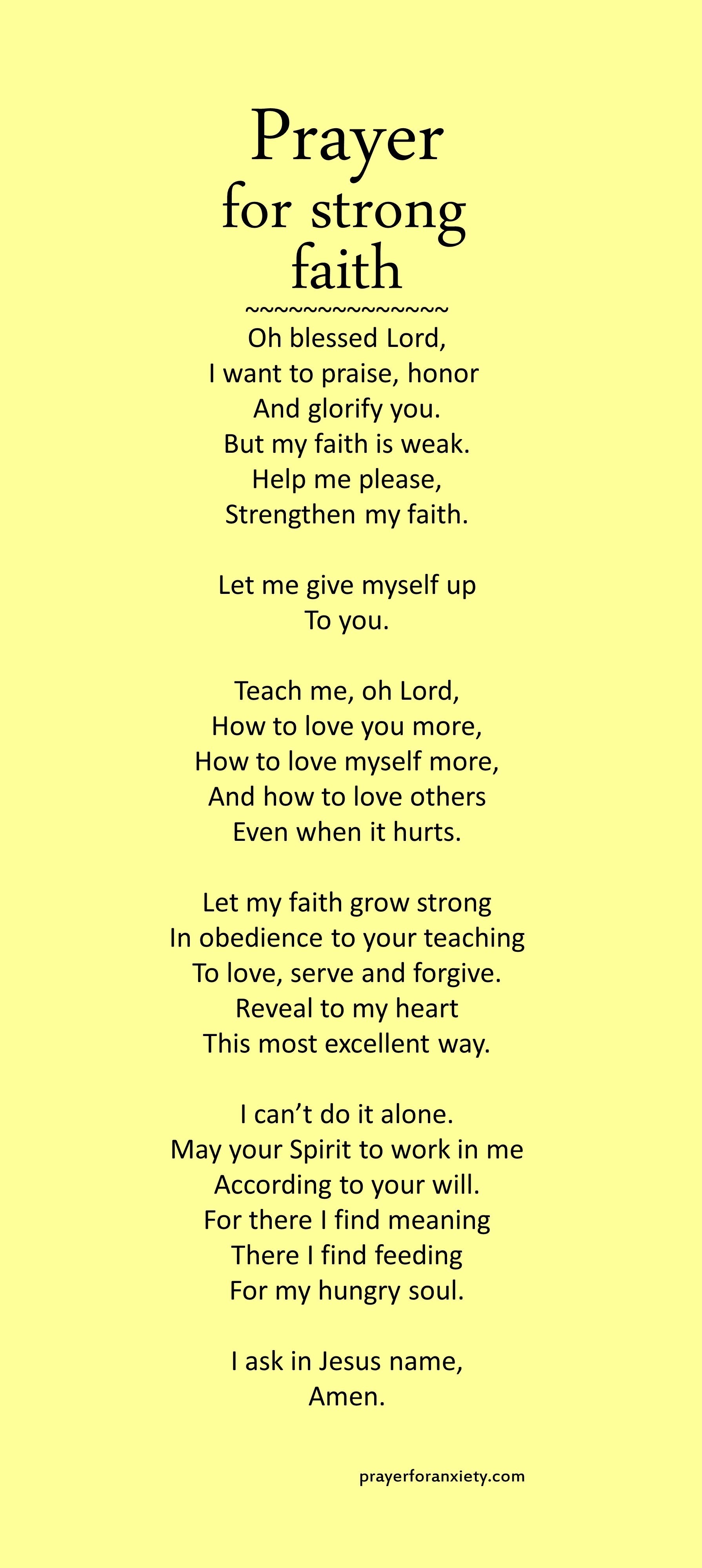 Prayer for strong faith | Prayer For Anxiety