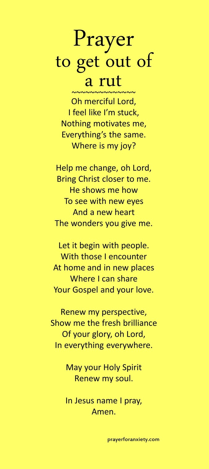 Prayer to get out of a rut | Prayer For Anxiety