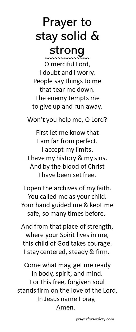 Prayer to stay solid & strong | Prayer For Anxiety