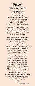 Prayer for rest and strength | Prayer For Anxiety